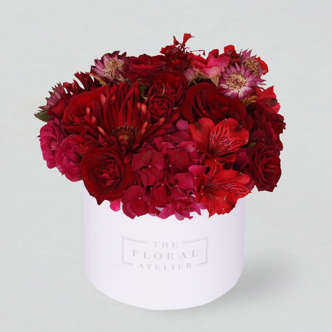 Petite Red Bloom Box – The Floral Atelier
